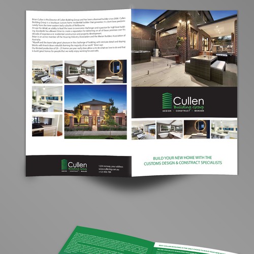 Create the most contemporary and upmarket custom home builder marketing ...
