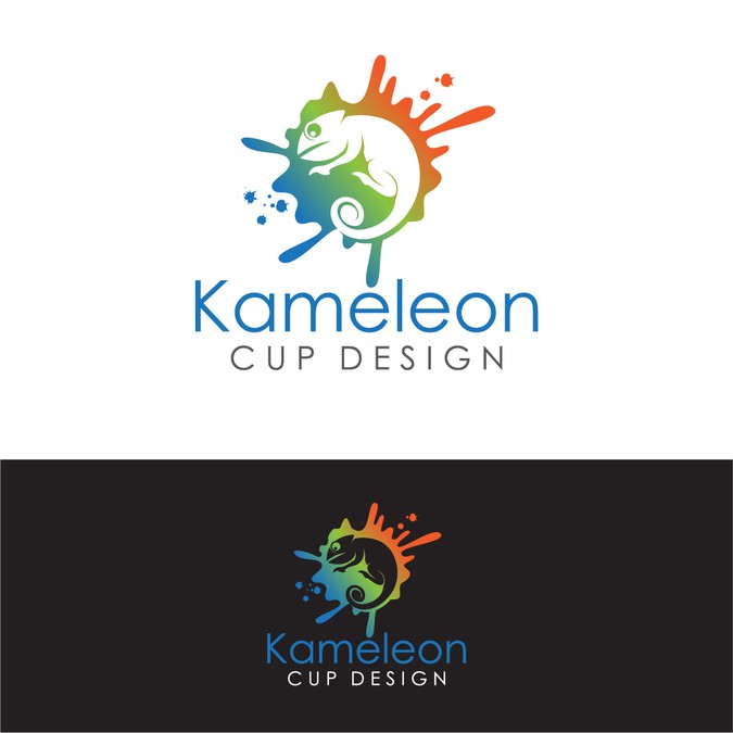 Design a fun, animated, chameleon logo for a custom hydro-dipping cup ...