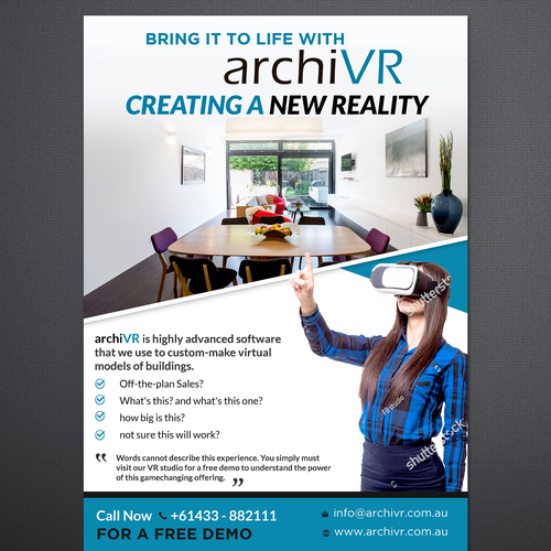 Virtual Reality Sales Package | Postcard, flyer or print contest