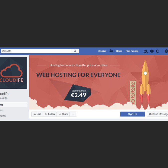 Create stunning Facebook cover based on current website design ...