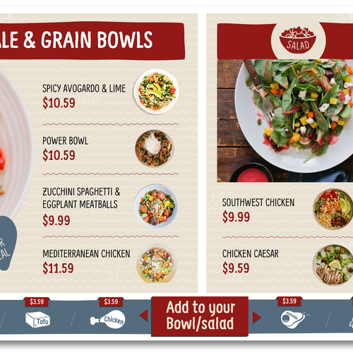 Fast Casual Restaurant (B.GOOD) Needs Digital Menu Boards! | Menu contest