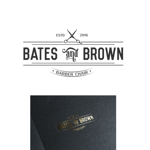 Create a sophisticated logo for Bates and Brown Barber Chair | Logo ...