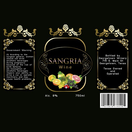 Sangria Wine Label | Logo design contest