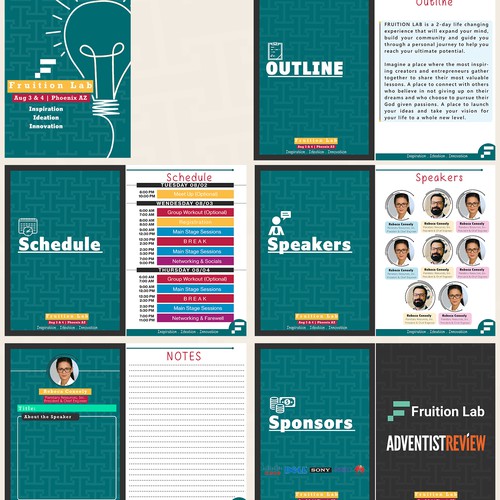Create schedule booklet for Fruition Lab conference | Brochure contest
