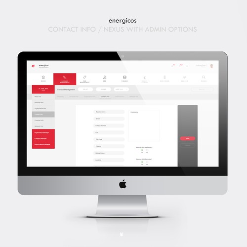 clean and powerful User Interface design for energy saving platform ...