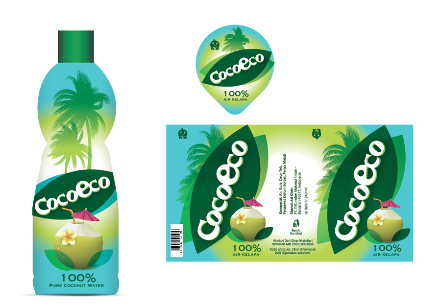 Coconuts! Create an attractive coconut drink design and layouting theme ...