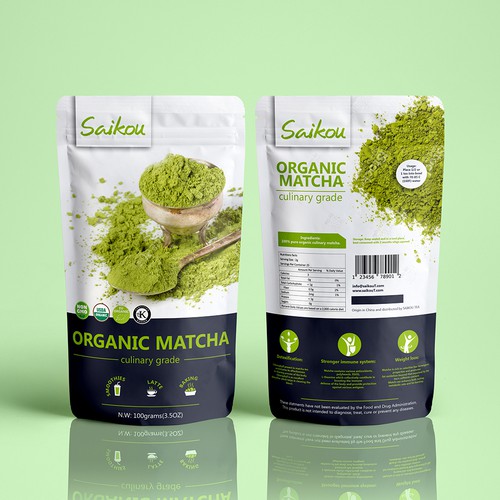 Create matcha green tea labels for new brand | Product label contest