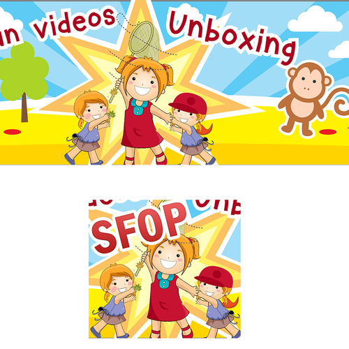 Create YouTube Channel art and icon for Kids channel | Social media ...