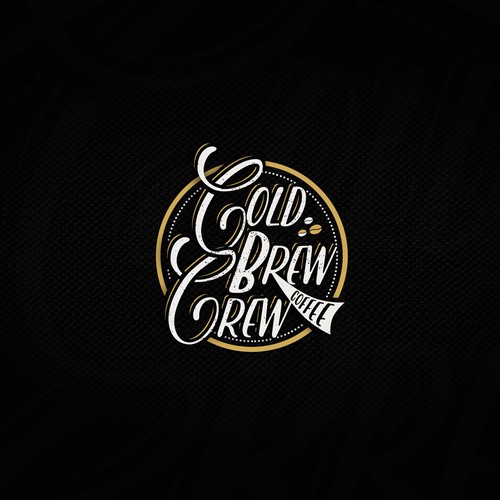 Create a clear logo for Cold Brew Crew - vintage or black and white ...
