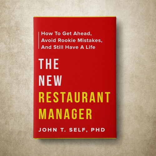 Designs | Self help book cover for new restaurant managers | Book cover ...