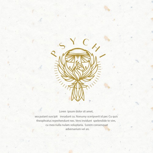 Designs | Psychi - a golden Phoenix and wild psilocybin mushrooms ...