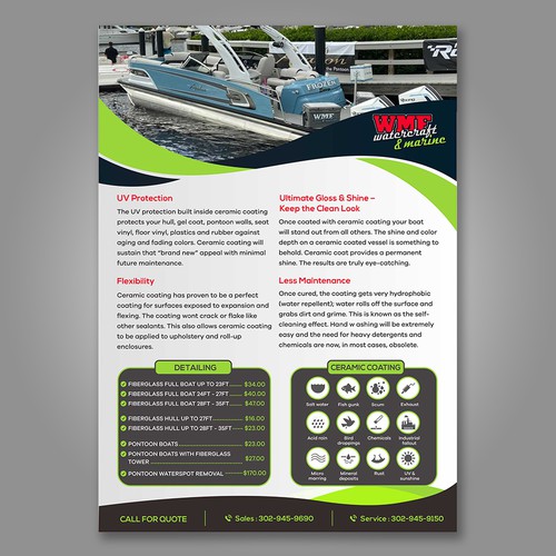 Designs | High End Boat Detail Flyer | concurso cartão postal, flyer ou ...