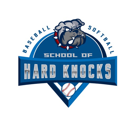 Create a new logo for The School of Hard Knocks - a baseball and ...