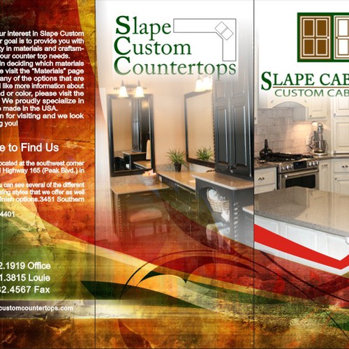 Design custom brochure for Custom Cabinet and Countertop, family-owned ...