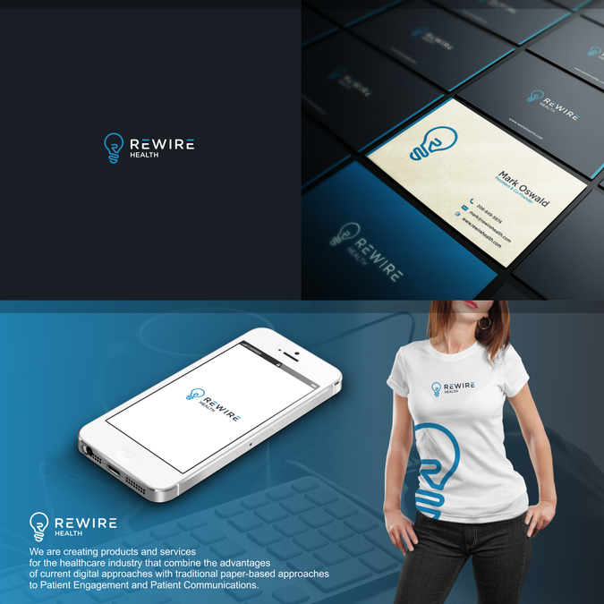Rewire Health - innovative healthcare technology company logo/brand ...