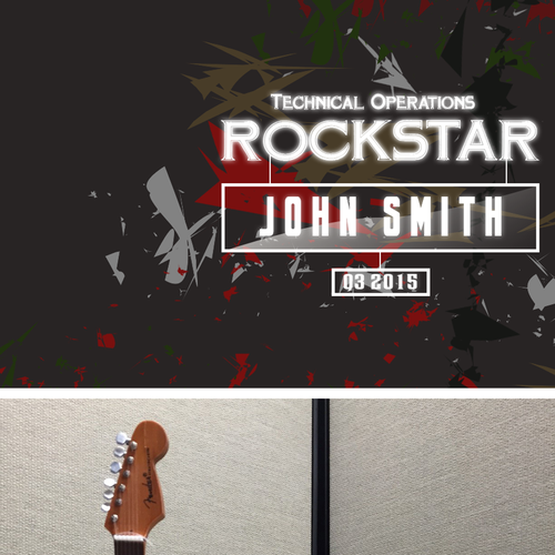 Award Insert for a Rockstar | Card or invitation contest