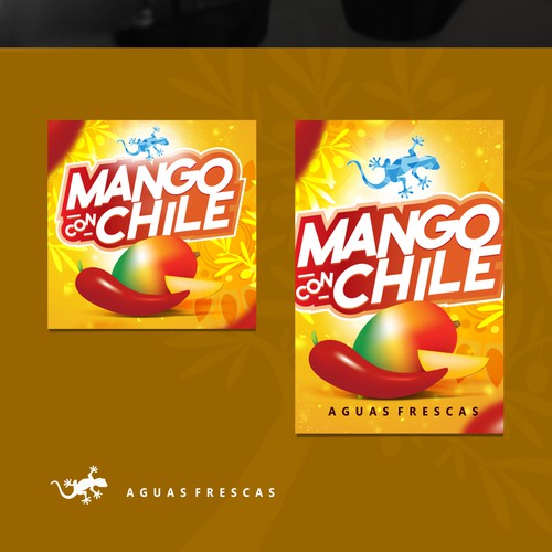 New beverage label "Mango Con Chile" "Agua Fresca" | Product label contest