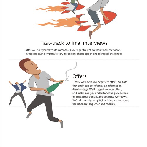 Stylized illustrations for interview process | Illustration or graphics ...
