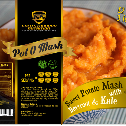 Designs | Create a label for a sweet potato mash aimed at the health ...