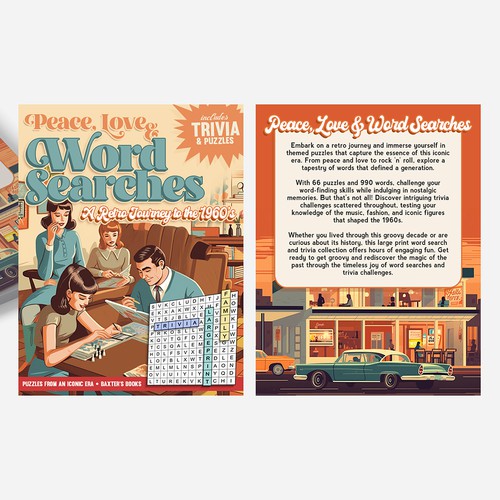 Designs | Design a nostalgic and retro 1960s word search puzzle book ...