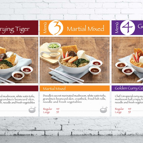 Menu Board Design for Modern and Hip Noodle Bar | Product packaging contest