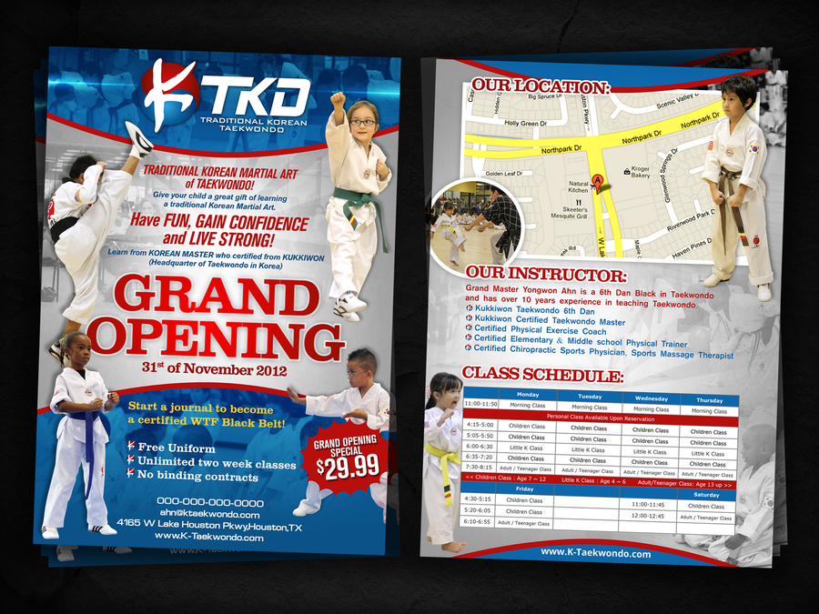 New postcard or flyer wanted for Taekwondo School | Postcard, flyer or ...
