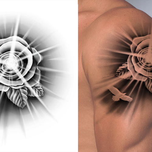 Glowing Rose 3D | Tattoo contest