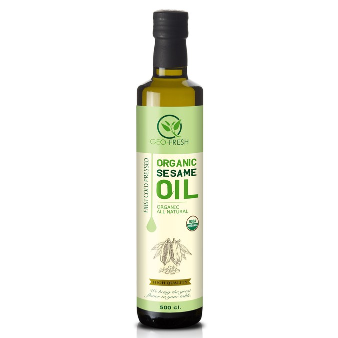 Organic Cold Pressed Oils Label Design | Product label contest