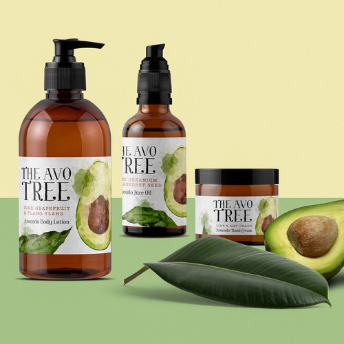 Create product labels for an All Natural Avocado based skin care ...