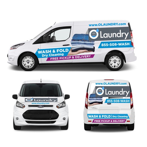 Design a van wrap graphic for a Laundry Pickup & Delivery service | Car ...