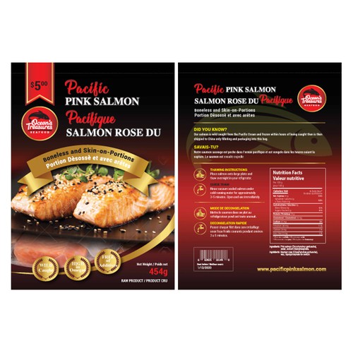 Design a Food Package! Frozen Salmon Portions (Available in 800 stores ...