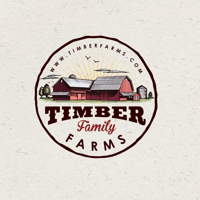 Timber Farms Beef and Grain Crops with a Timber Framed Home | Logo ...
