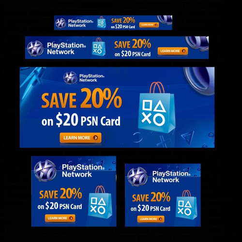 Create Playstation Network $20 Card Banners | Banner ad contest