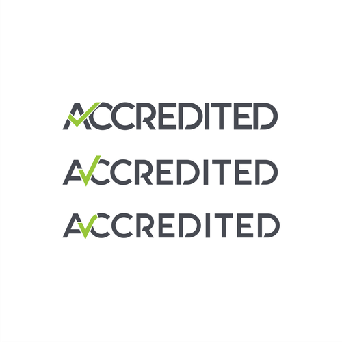 Design for "ACCREDITED" - the word is the logo | Logo design contest