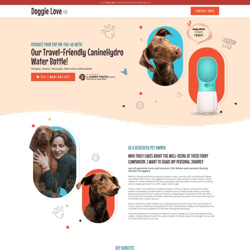 Designs | **GUARANTEED WINNER** - Website Page For Pet Dog Product ...