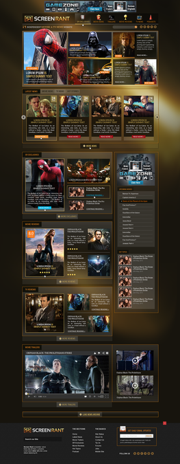 Redesign ScreenRant.com's Home Page. | Web page design contest