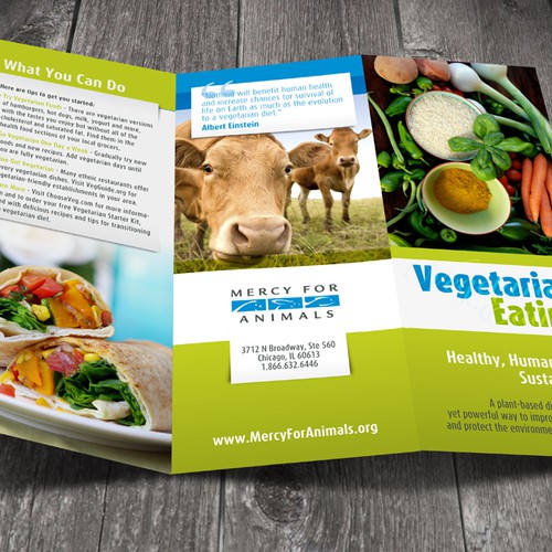Tri-fold Brochure Promoting Vegetarian Eating | Print or packaging ...