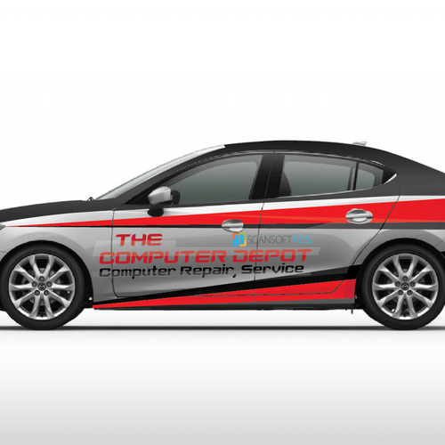 Car Wrap for Computer Repair | Signage contest