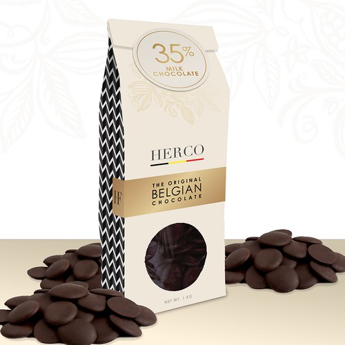 Designs | Bag and sticker design for finest Belgian chocolate chips ...