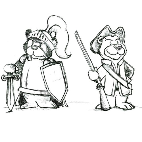 Teddy bear character - tough but snuggly - for cartoons and stuffed ...