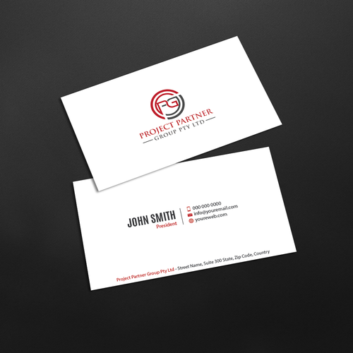 Build a high end project managers buisness card | Business card contest