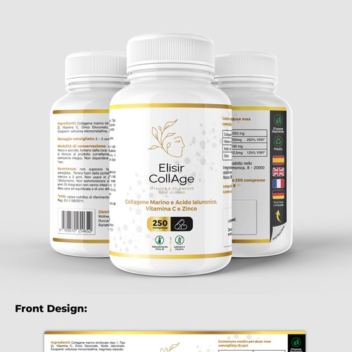 Designs | Elisir CollAge - Peel Back - Multi Lingual - Label Creation ...