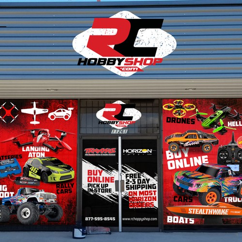 RC Hobby Shop needs a loud and aggressive new storefront image ...