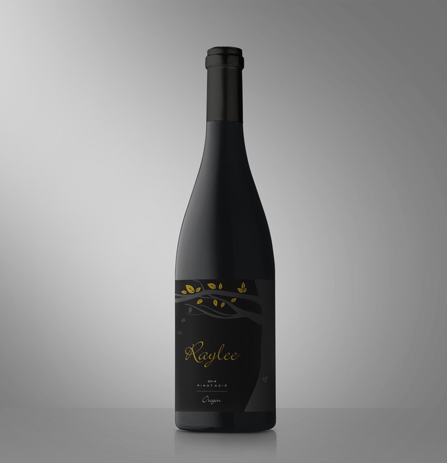 Create an elegant and modern wine label for high end Pinot Noir ...