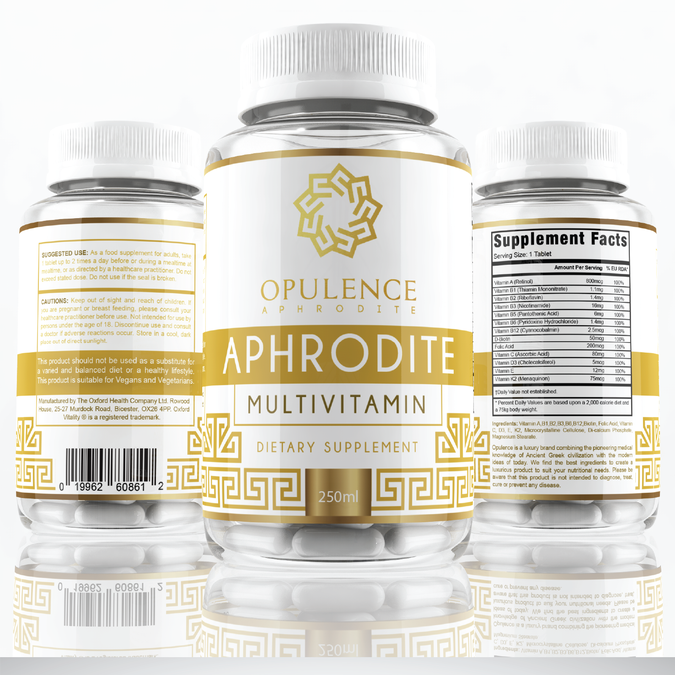 New Luxury Supplement and Health Brand with designs from Ancient Greece ...