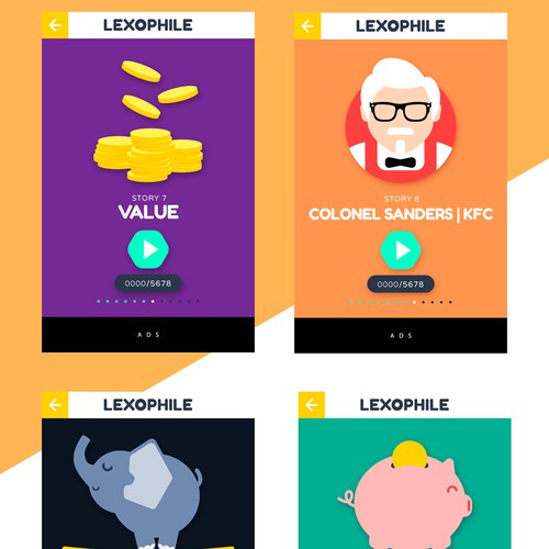 Design an attractive word game: Lexophile - Word Puzzles | App design ...