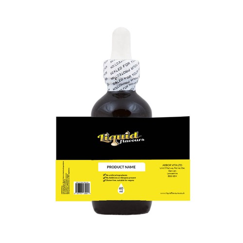 Liquid Flavouring Bottle Label Design | Product label contest