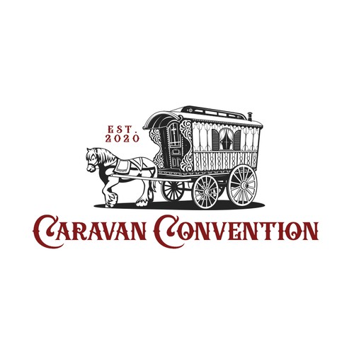 Designs | Caravan Conventions: Gypsy Horse with Gypsy Wagon | Logo ...