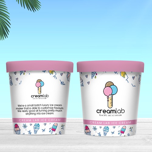 Ice Cream Tub Design for Funky London Brand | Product packaging contest