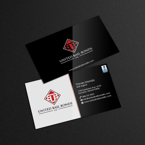 Creative eye catching business card design for bail bonds company ...
